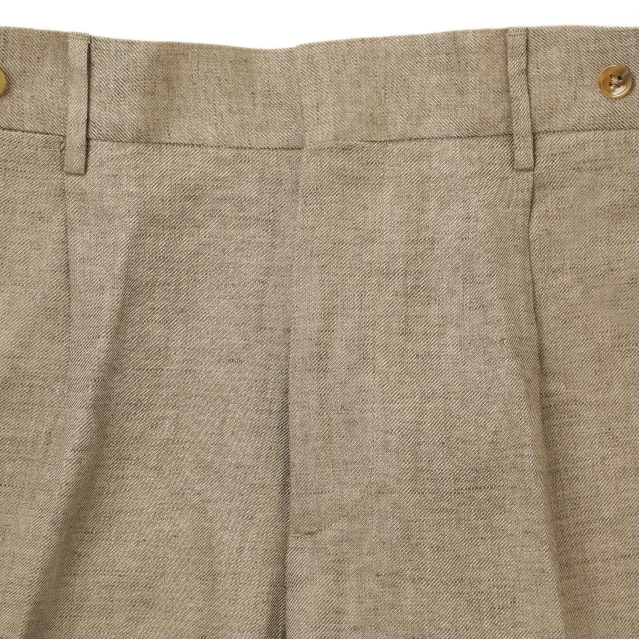 BERWICH ベルウィッチ BERTO ベルト パンツ テーパード ワンプリーツ リネン ウエストゴム ボタン アジャスター VT1502 BEIGE(ベージュ)｜BERWICH｜菅原靴店